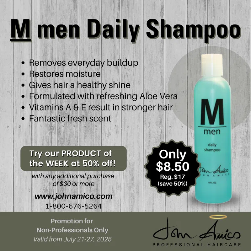JA PRODUCT OF THE WEEK! 7/21 -7/27/25 - M men Daily Shampoo - 50% off ...